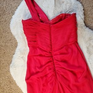 Macy's | Dresses | Macys One Shoulder Red Gown | Poshmark